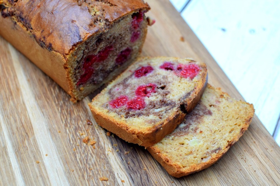 Gluten Free Raspberry Banana Bread - Well and Good